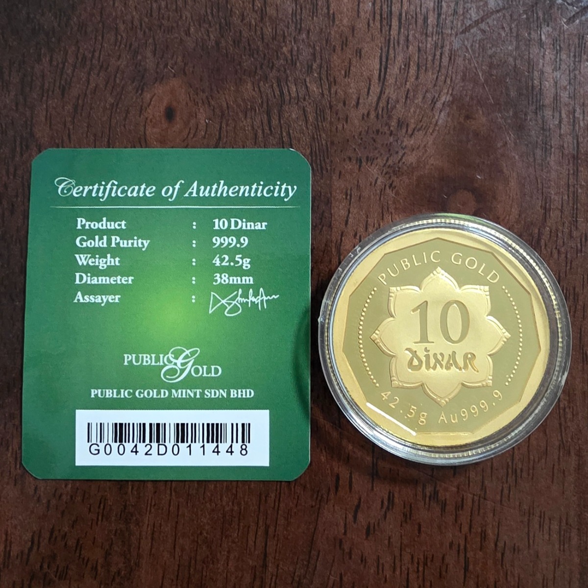 Coin - PublicGold 10 Dinar 999.9 - 42.5 G